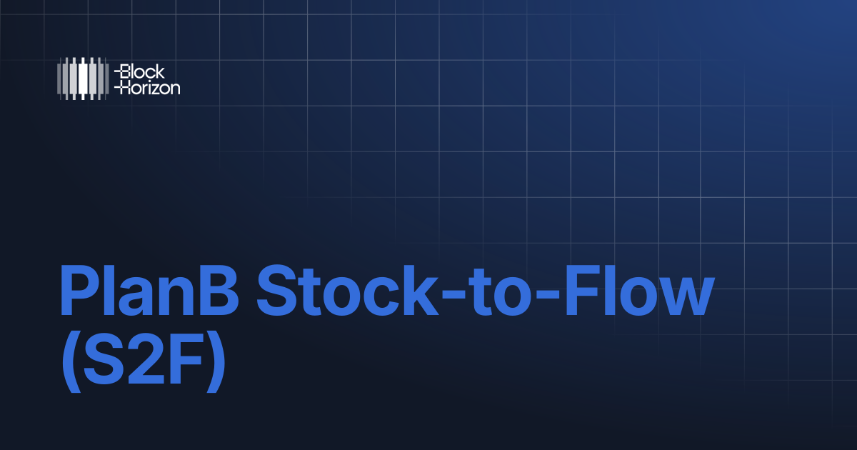 PlanB Stock-to-Flow (S2F) | www.blockhorizon.io